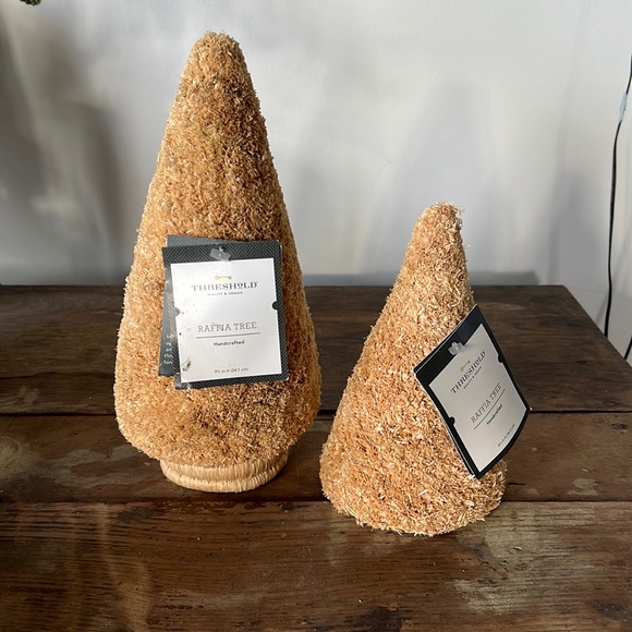Threshold | Holiday | Set Of 2 Threshold Raffia Trees 95h And 65h ...